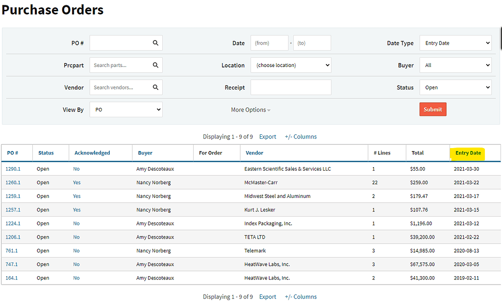 Purchase Order Overview - Get Help & Support - Cetec ERP
