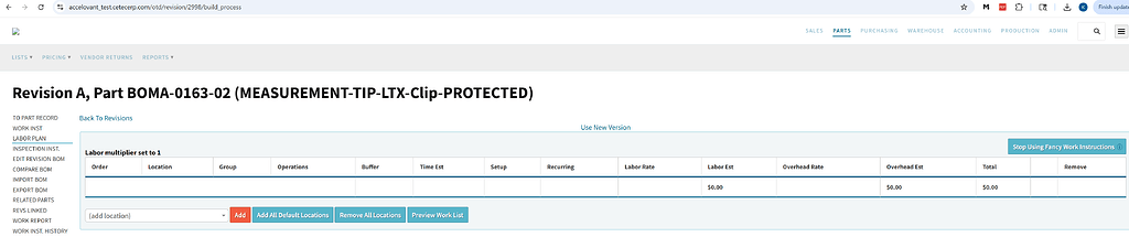 Potential bug using Labor Plan import - Software Bugs / Issues - Cetec ERP
